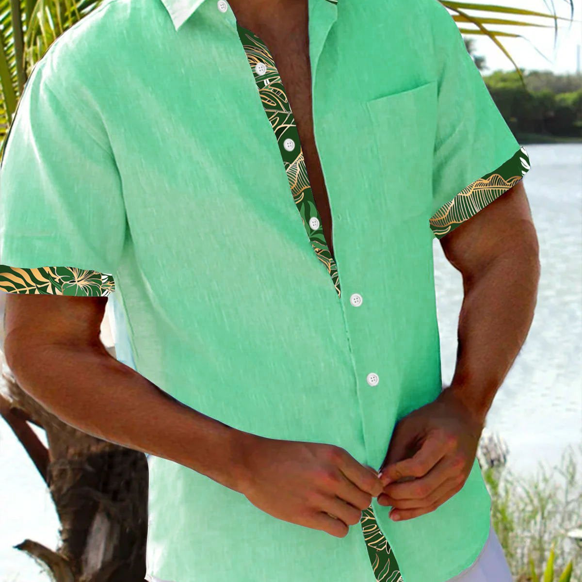 Green Pockets Basic Series Plant Shirts - Alohadaddy – AlohaDaddy