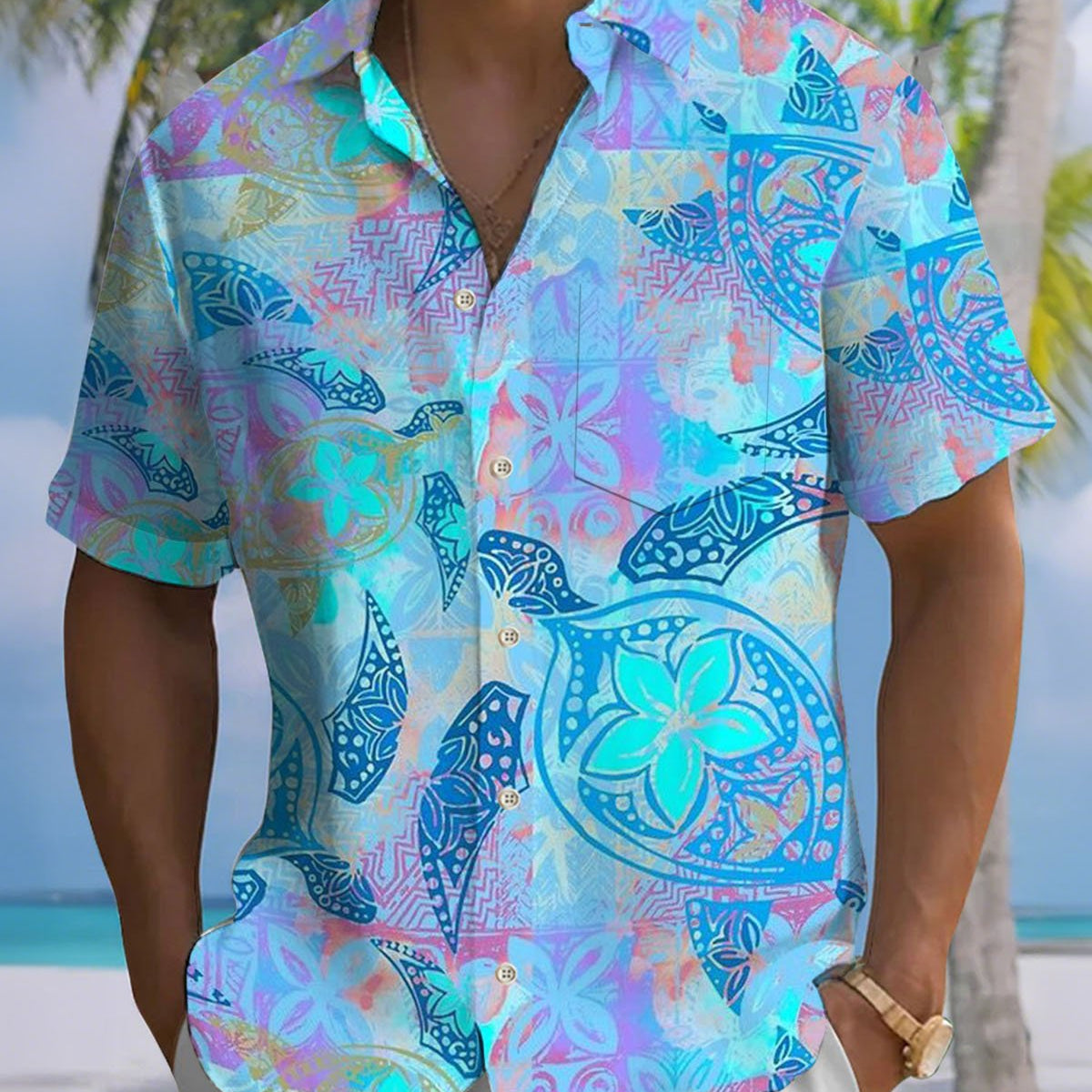 Blue Hawaii Series Animal Pockets Shirts - Alohadaddy – AlohaDaddy