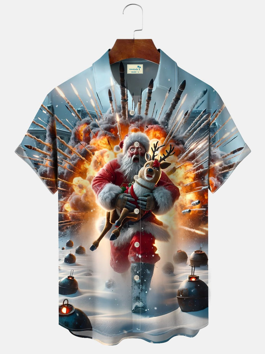 Blue Casual Christmas Shirts - Alohadaddy – AlohaDaddy