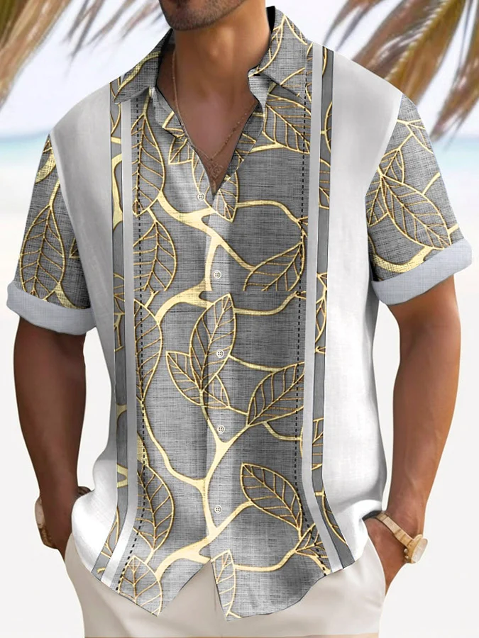 Gray Hawaii Series Plant Shirts - Alohadaddy – AlohaDaddy