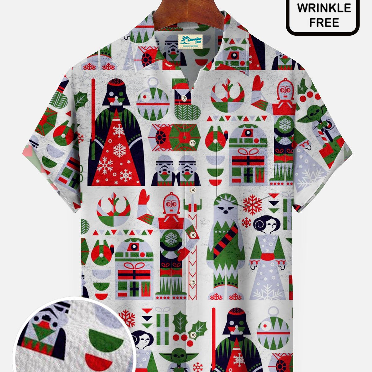 White Art Series Pockets Cartoon Shirts - Alohadaddy – AlohaDaddy