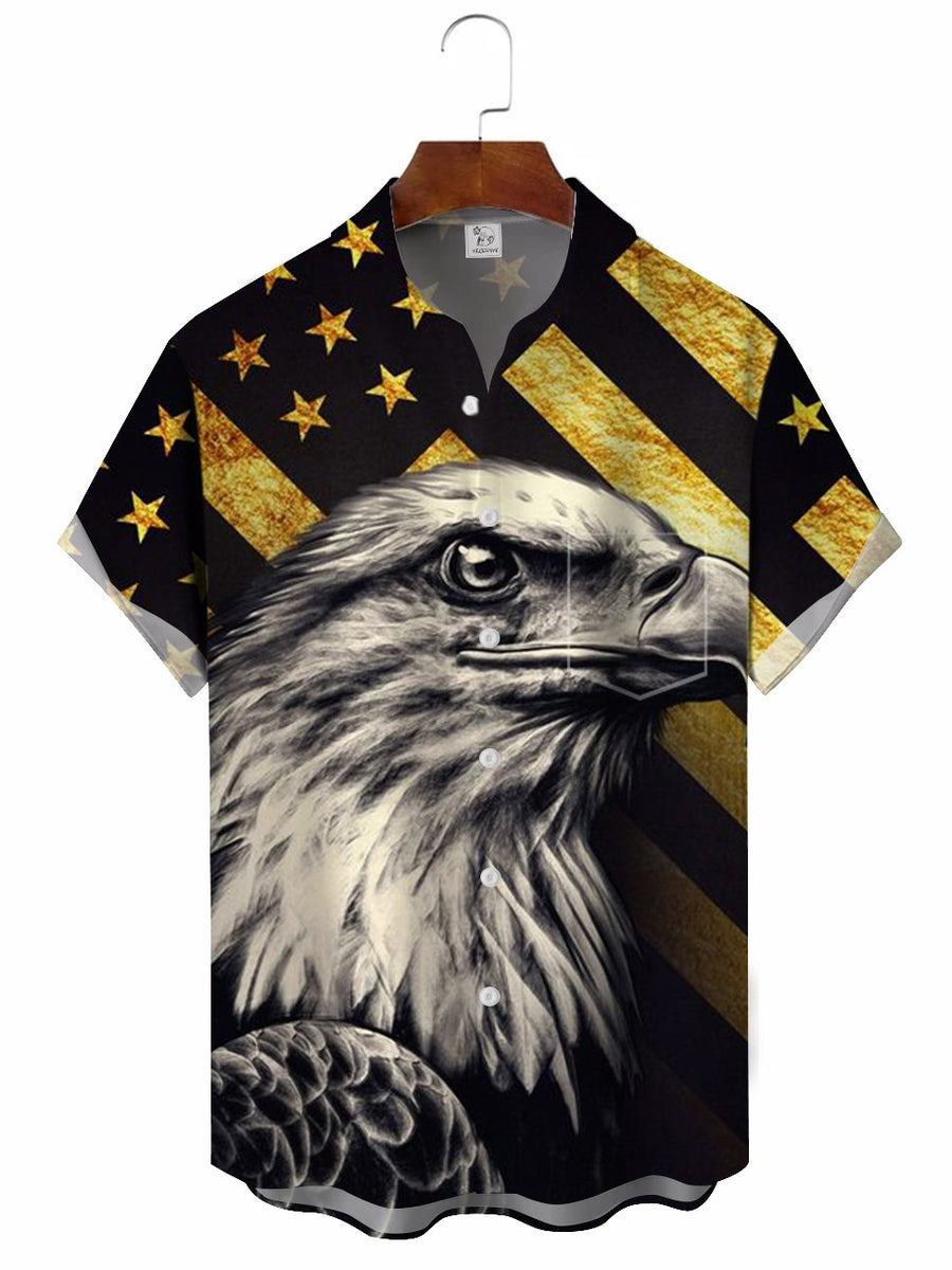 Black National Flag Casual Cotton-Blend Shirts - Alohadaddy – AlohaDaddy